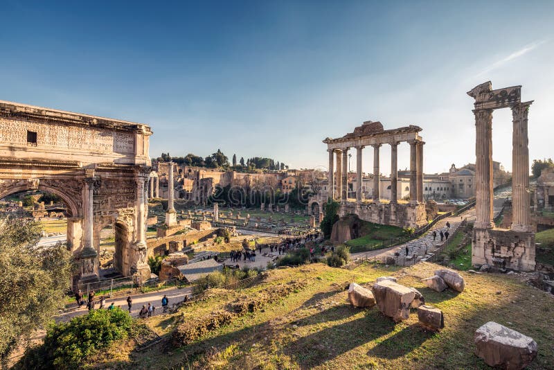 Forum of Caesar in Rome stock image. Image of landmark - 97105095