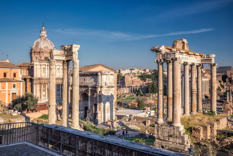 Forum of Caesar in Rome stock image. Image of foro, column - 97114175