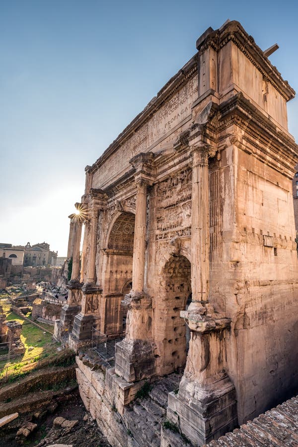 Forum of Caesar in Rome stock image. Image of arch, landscape - 97162941