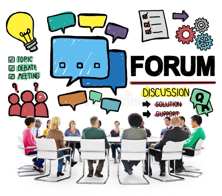Forum Chat Message Discuss Talk Topic Concept Stock Photo - Image of ...