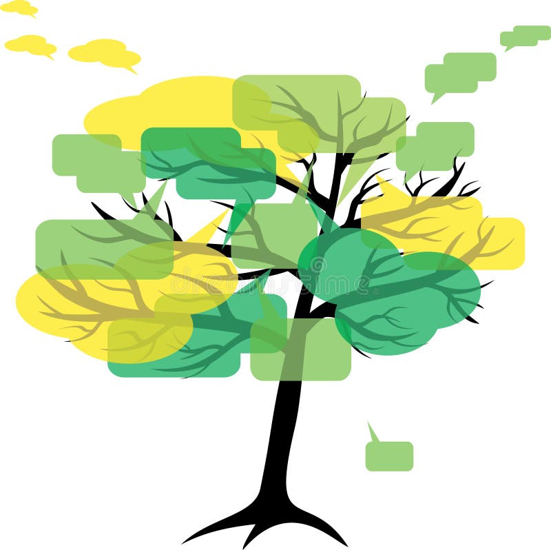 Forum or chat: tree stock vector. Illustration of discussion - 25260678