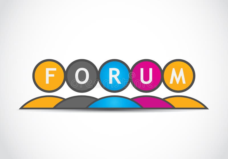 Forum discussing people stock illustration. Illustration of debate ...