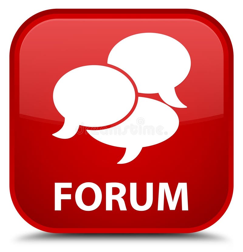 Forum (comments Icon) Special Red Square Button Stock Illustration ...