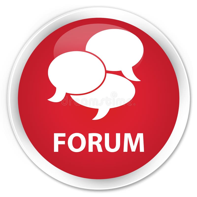 Forum (comments Icon) Premium Red Round Button Stock Illustration ...
