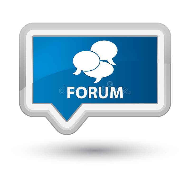 Forum (comments Icon) Prime Blue Banner Button Stock Illustration ...