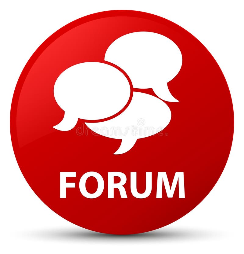 Forum (comments Icon) Red Round Button Stock Illustration ...