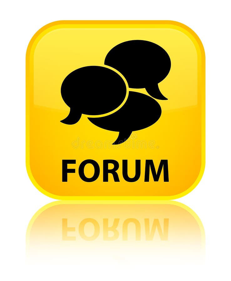 Forum (comments Icon) Special Yellow Square Button Stock Illustration ...