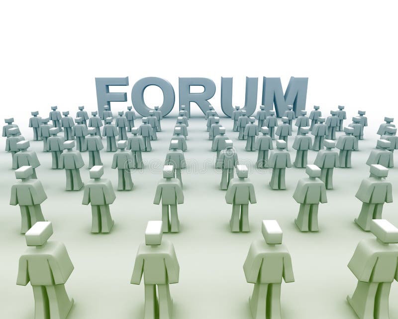 Forum Group Discussion stock illustration. Illustration of community ...