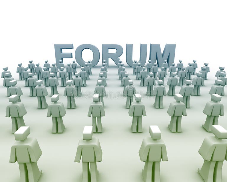 Forum Discussions Group stock illustration. Illustration of market ...