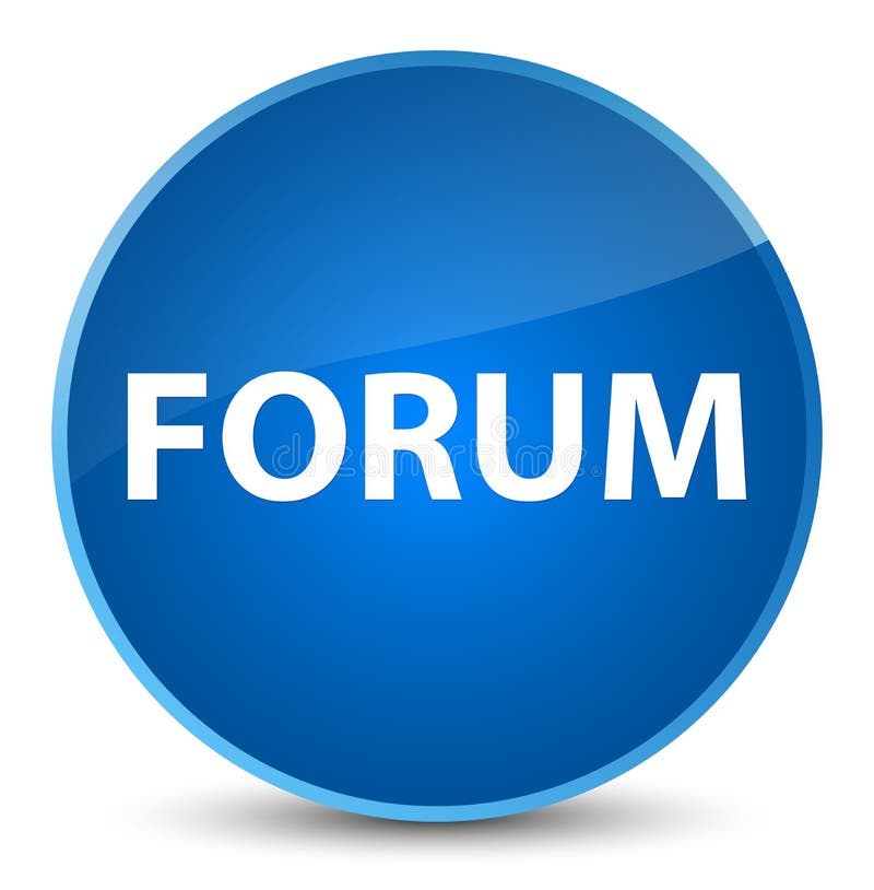 Forum Elegant Blue Round Button Stock Illustration - Illustration of ...