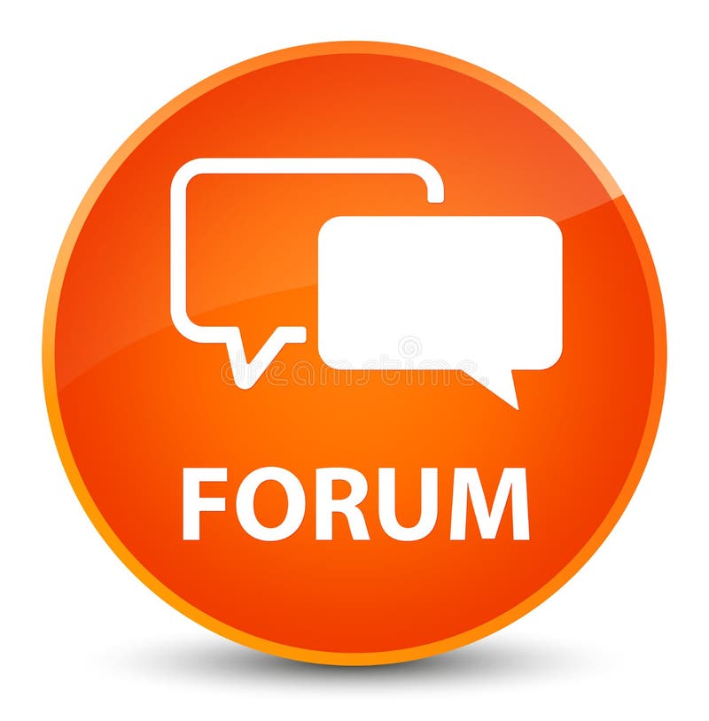 Forum Elegant Orange Round Button Stock Illustration - Illustration of ...