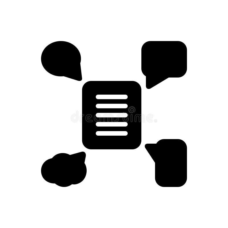 Black Solid Icon for Forum, Feedback and Chat Stock Vector ...