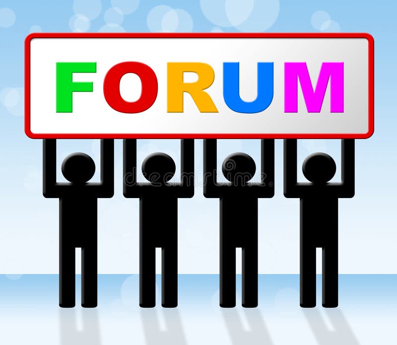 Forum Forums Represents Social Media and Website Stock Illustration ...