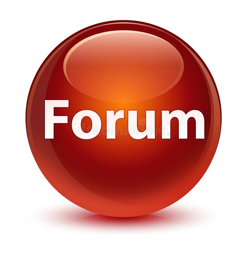 Forum Glassy Brown Round Button Stock Illustration - Illustration of ...