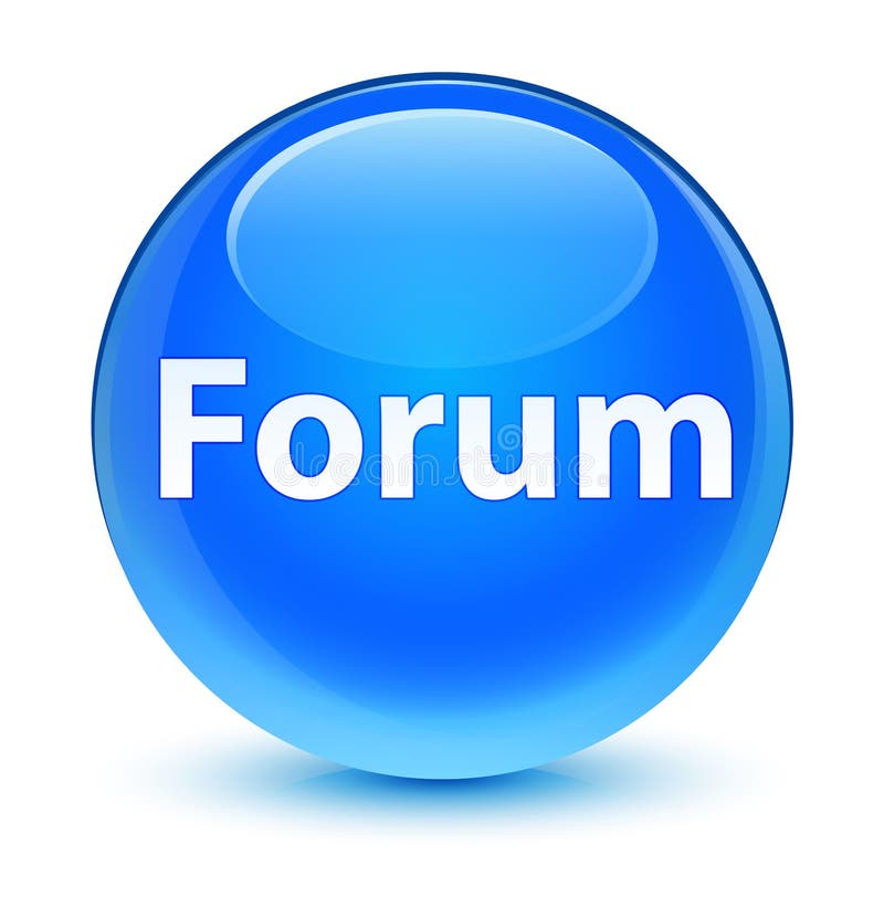 Forum Glassy Cyan Blue Round Button Stock Illustration - Illustration ...