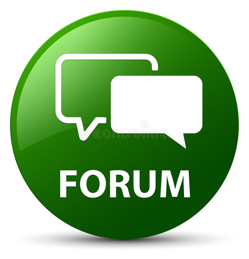 Forum green round button stock illustration. Illustration of icon ...