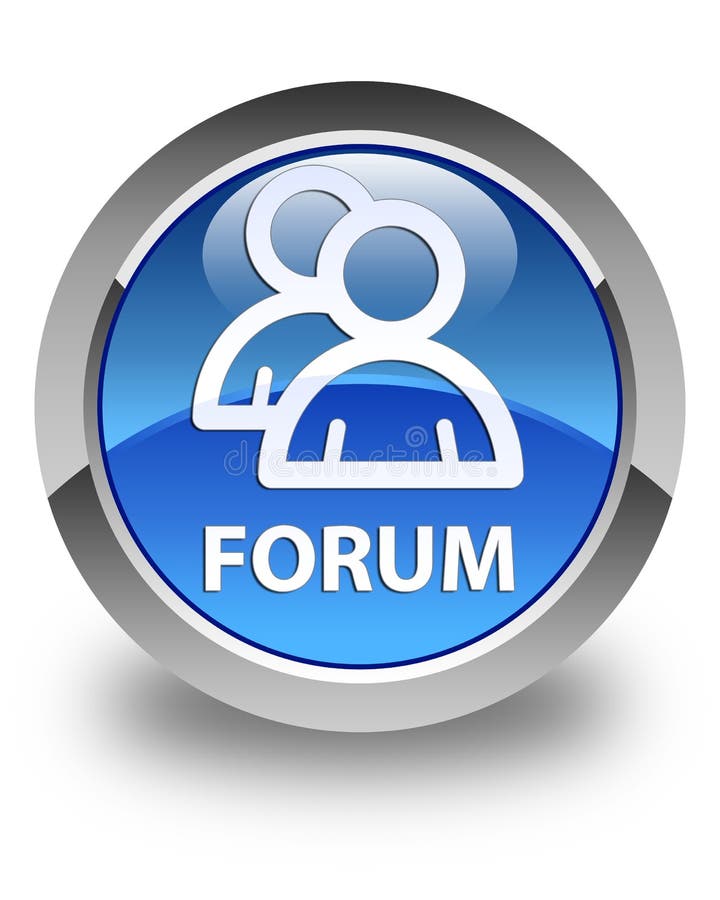 Forum (group Icon) Glossy Blue Round Button Stock Illustration ...