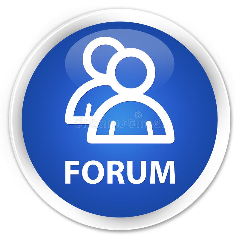 Forum (group Icon) Premium Blue Round Button Stock Illustration ...