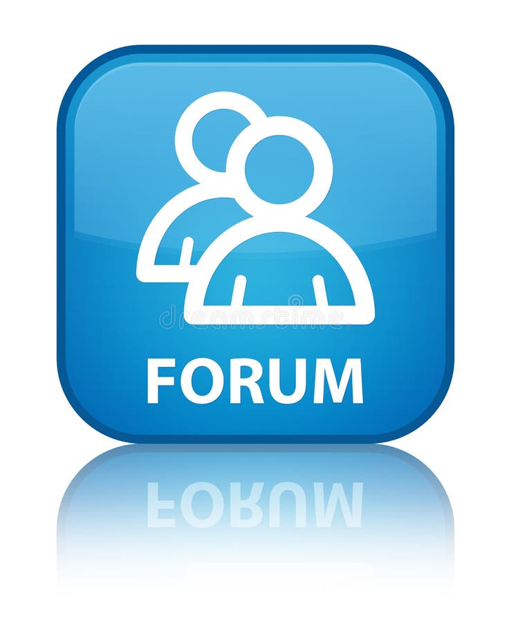 Forum (group Icon) Special Cyan Blue Square Button Stock Illustration ...