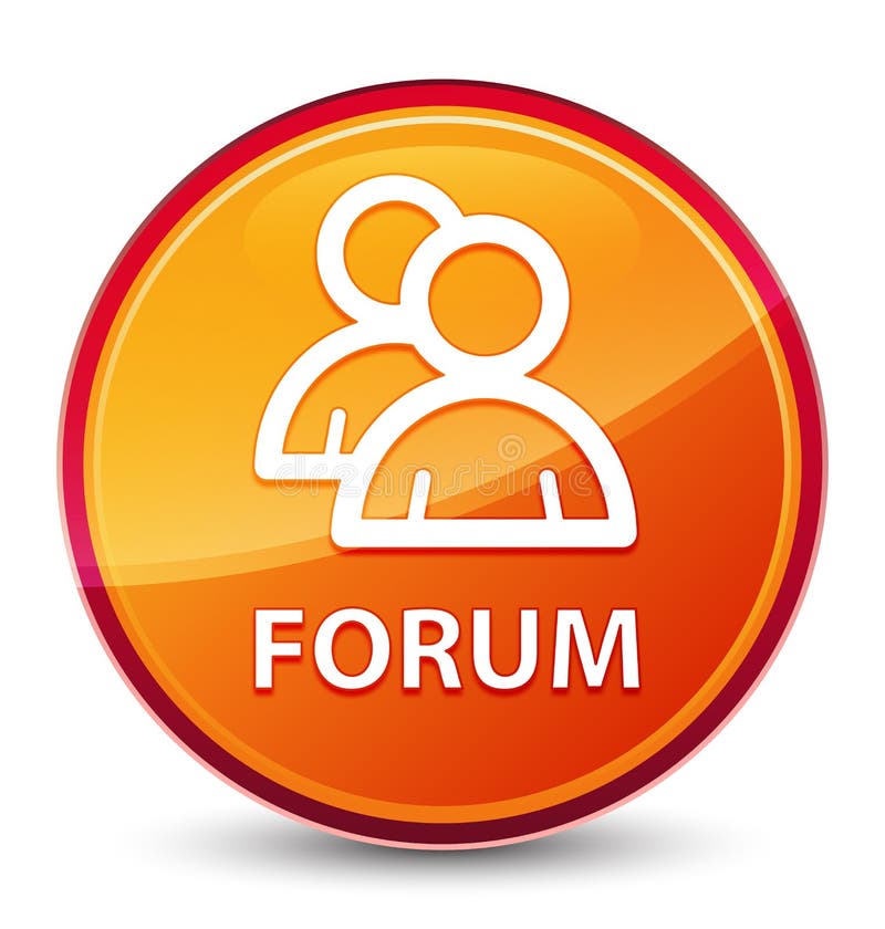 Forum (group Icon) Special Glassy Orange Round Button Stock Vector ...