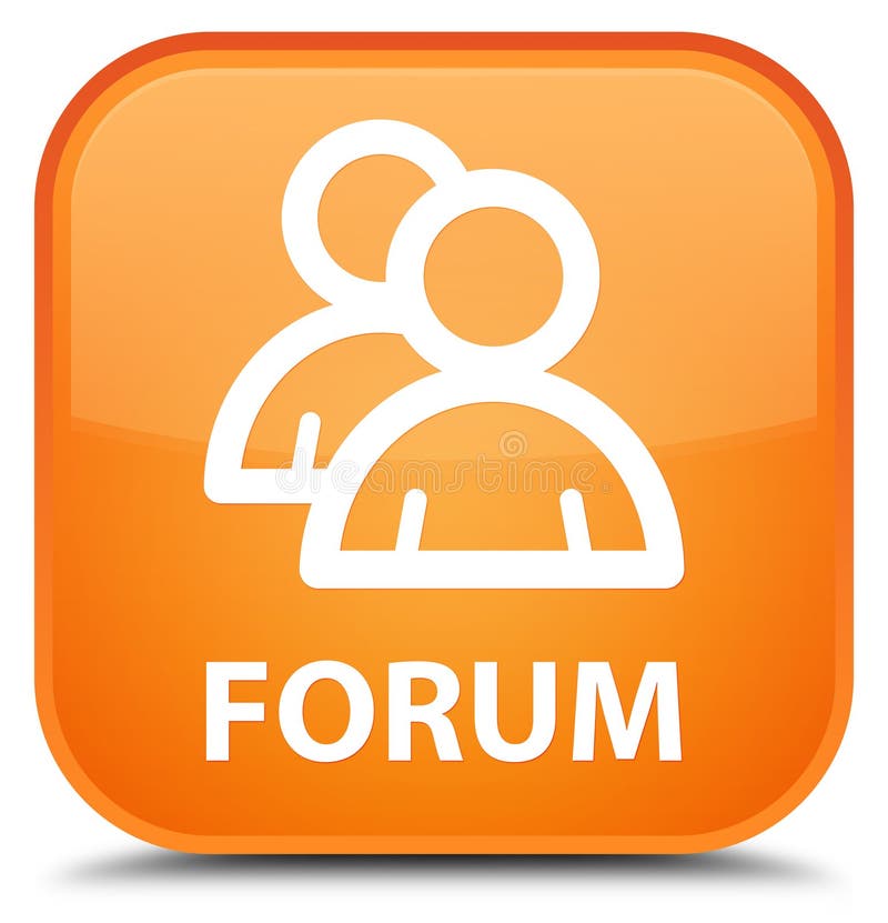 Forum (group Icon) Special Orange Square Button Stock Illustration ...