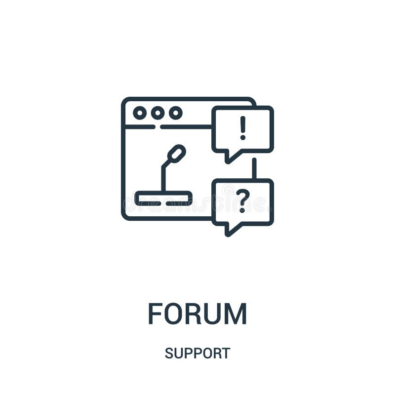 Forum Icon Vector From Support Collection Thin Line Forum Outline Icon
