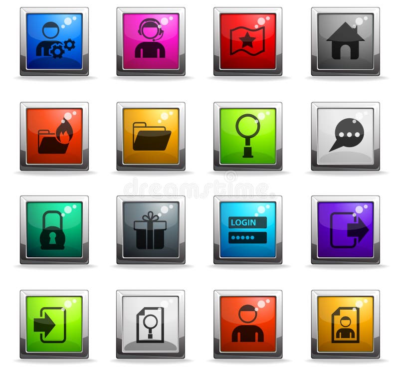 Forum interface icon set stock vector. Illustration of star - 122178519