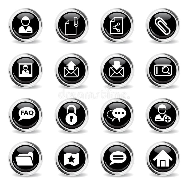 Forum interface icon set stock illustration. Illustration of search ...