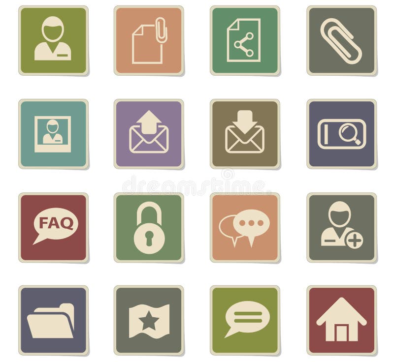 Forum interface icon set stock vector. Illustration of cardboard ...