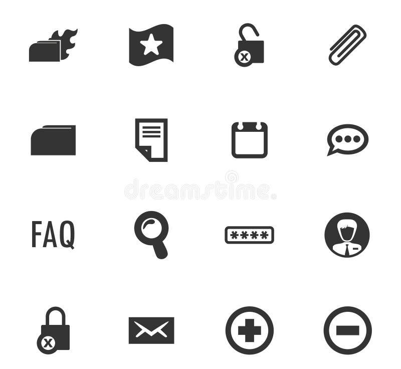 Forum interface icons set stock vector. Illustration of folder - 141261745