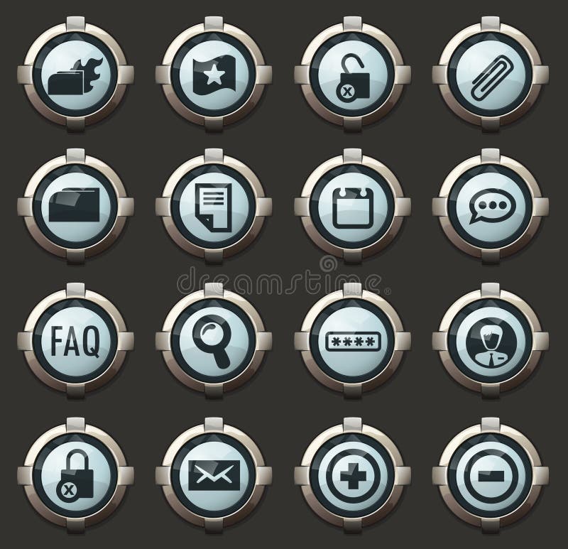 Forum interface icons set stock vector. Illustration of clip - 134984200