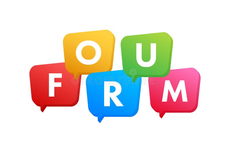 Forum Label on Chat Speech Bubble. Vector Stock Illustration. Stock ...
