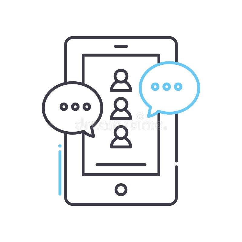 Forum Line Icon, Outline Symbol, Vector Illustration, Concept Sign ...