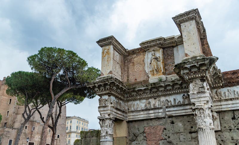 Forum of Nerva stock photo. Image of marble, architecture - 244318180