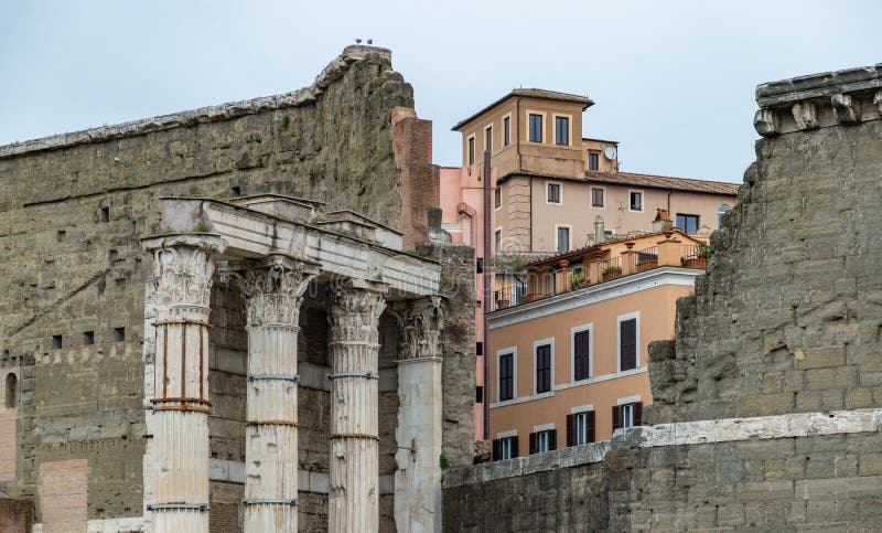 Forum of Nerva stock image. Image of italy, nerva, trees - 244318191