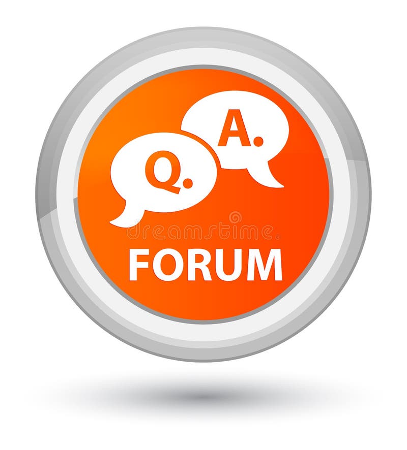 Forum (question Answer Bubble Icon) Prime Orange Round Button Stock ...