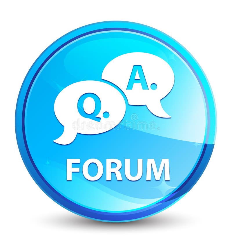 Forum (question Answer Bubble Icon) Splash Natural Blue Round Button ...