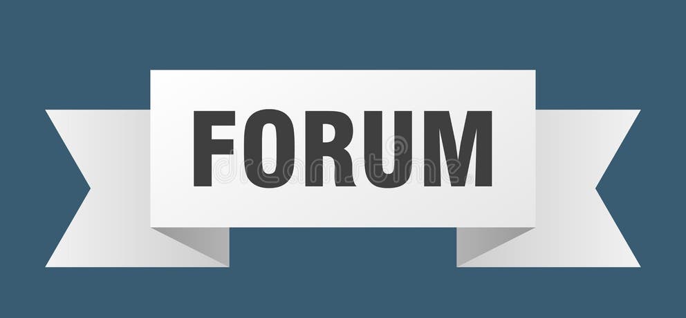 Forum ribbon. stock vector. Illustration of peeler, template - 191260905