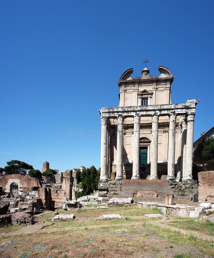 Forum Romanum stock image. Image of excavations, romans - 15244083