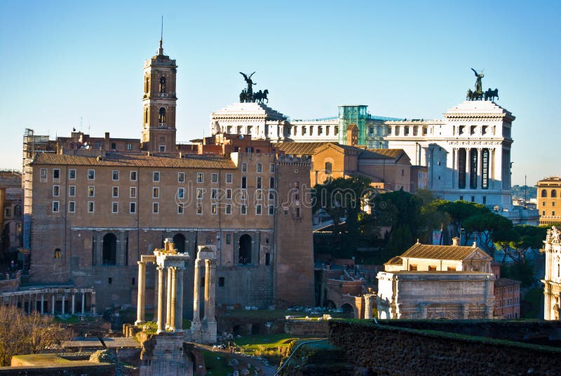 Forum Romanum stock image. Image of european, italian - 27630277