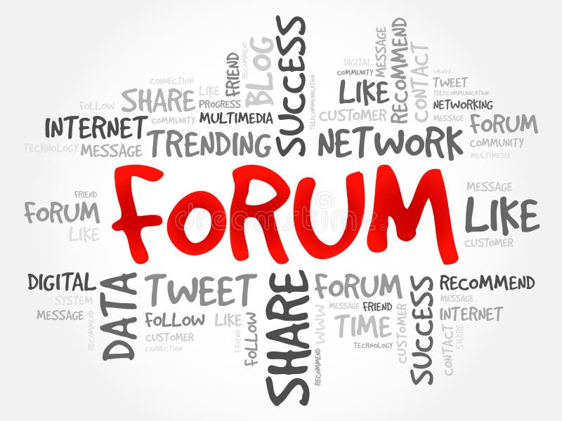 Forum word cloud stock illustration. Illustration of background - 206260098