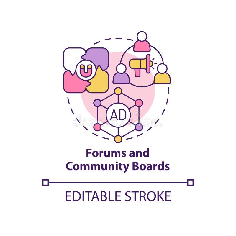 Forums and Community Boards Concept Icon Stock Vector - Illustration of ...