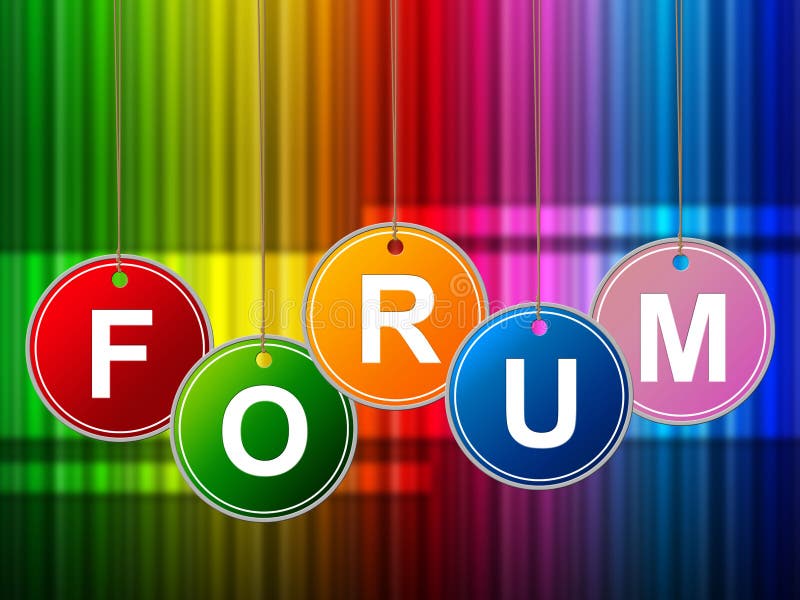 Forums Forum Means Social Media and Site Stock Illustration ...