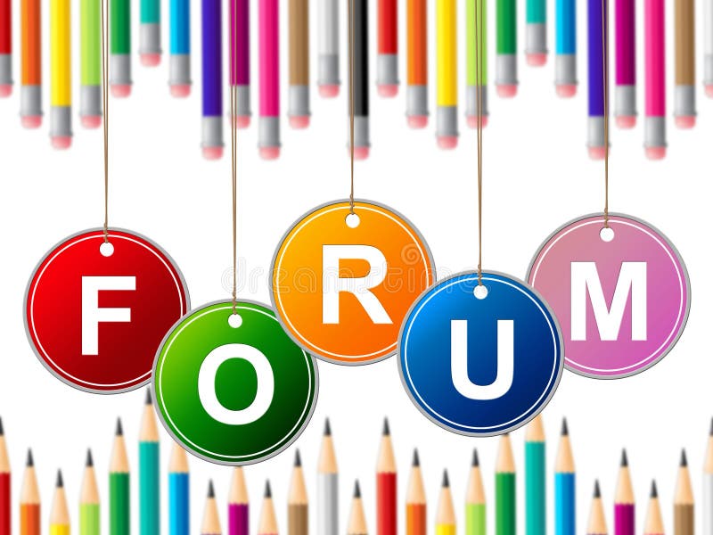 Forum Forums Represents Social Media and Website Stock Illustration ...