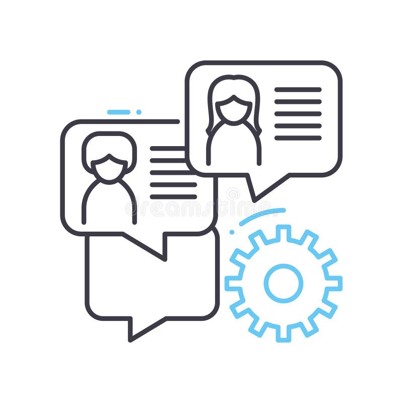 Forums Line Icon, Outline Symbol, Vector Illustration, Concept Sign ...