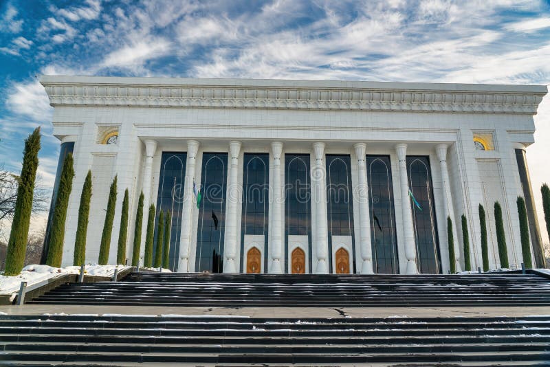 Forums Palace in Tashkent, Uzbekistan. Stock Photo - Image of middle ...