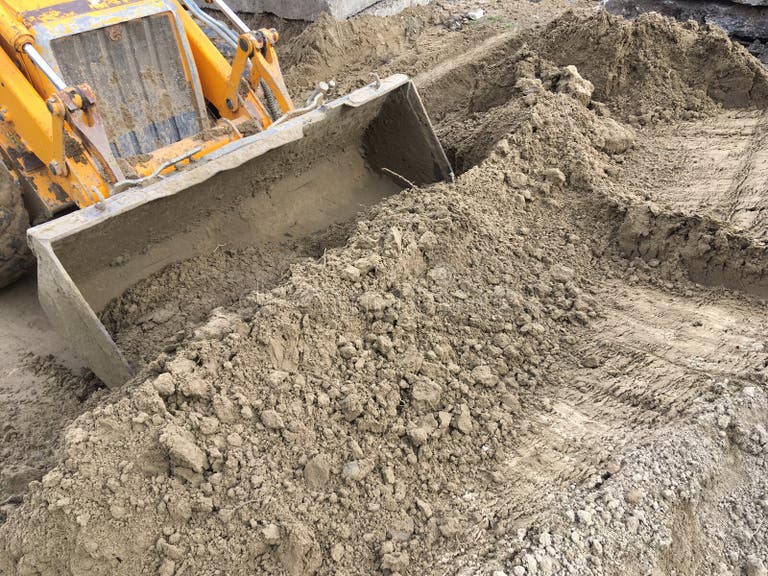 Forward Activity on Construction Site Stock Image - Image of excavation ...