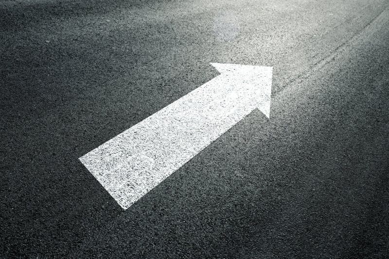 Forward Arrow on Asphalt Floor Stock Image - Image of drive, business ...