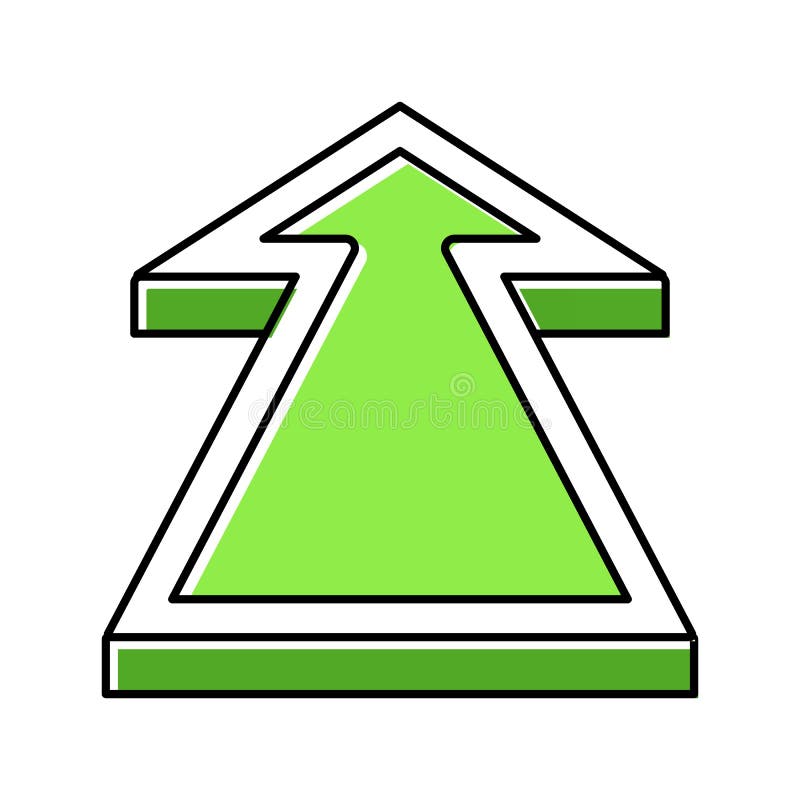 Forward Arrow Color Icon Vector Illustration Stock Vector ...