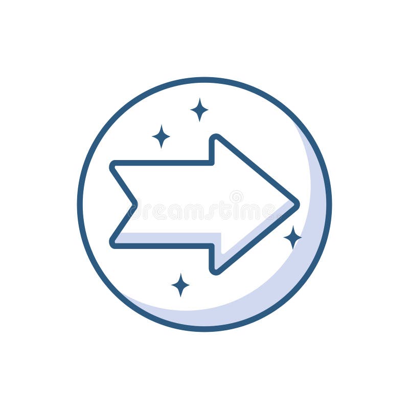 Forward Arrow Direction Line Style Icon Stock Vector - Illustration of ...